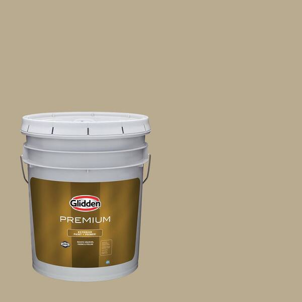 Glidden Premium 5 gal. PPG1102-4 Prairie Dust Satin Exterior Latex ...