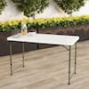 Lavish Home 4 ft. Adjustable Folding Utility Table with 2-Height ...
