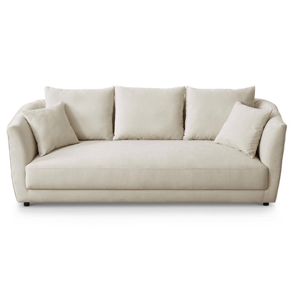 Ashcroft Furniture Co Pulsar 87 in. Square Arm Linen Rectangle Modern ...