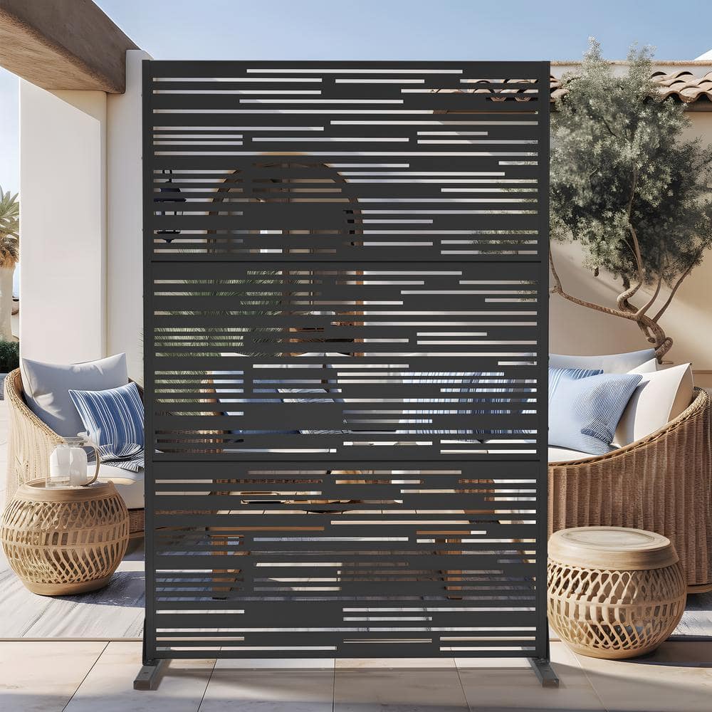 Dovelina 72 in.H x 47 in.W Galvanized Steel Wall Sculptures Metal Fence ...