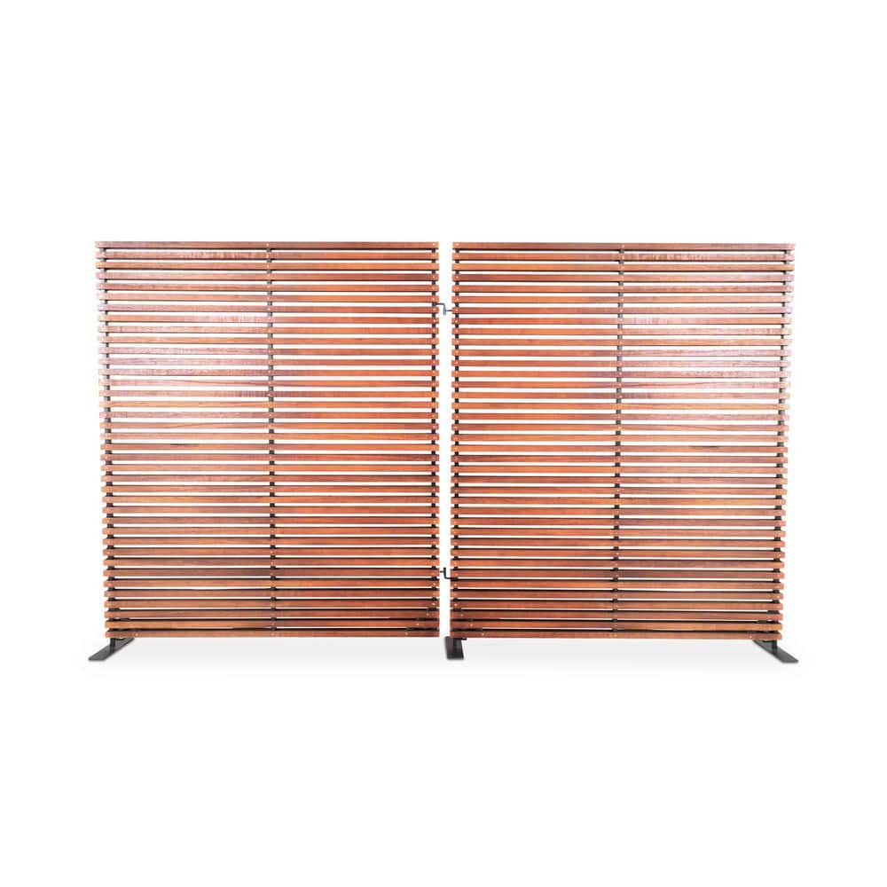 NADAAL STUDIOS Elara 72 in. Brown 2-Panel Room Divider CV-1013-24-NA ...