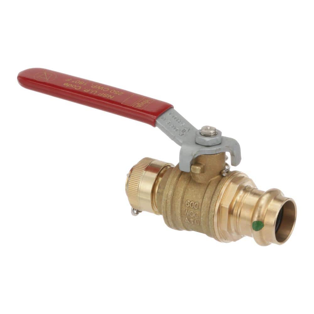 Viega ProPress 3/4 in. Press x Hose Zero-Lead Bronze and Brass Ball Valve 24095 - The Home Depot