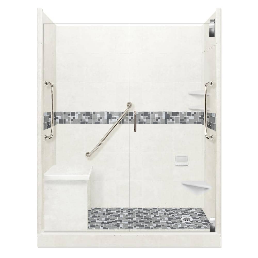 American Bath Factory Newport Freedom Grand Hinged 30 in. x 60 in. x 80 ...