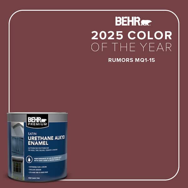 BEHR PREMIUM 1 qt. #MQ1-15 Rumors Urethane Alkyd Satin Enamel Interior ... BEHR PREMIUM 1 qt. #MQ1-15 Rumors Urethane Alkyd Satin Enamel Interior ...