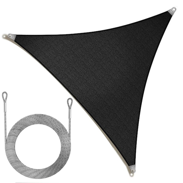 COLOURTREE Super Ring 16 ft. x 16 ft. x16ft. Triangle Sun Shade Sail ...