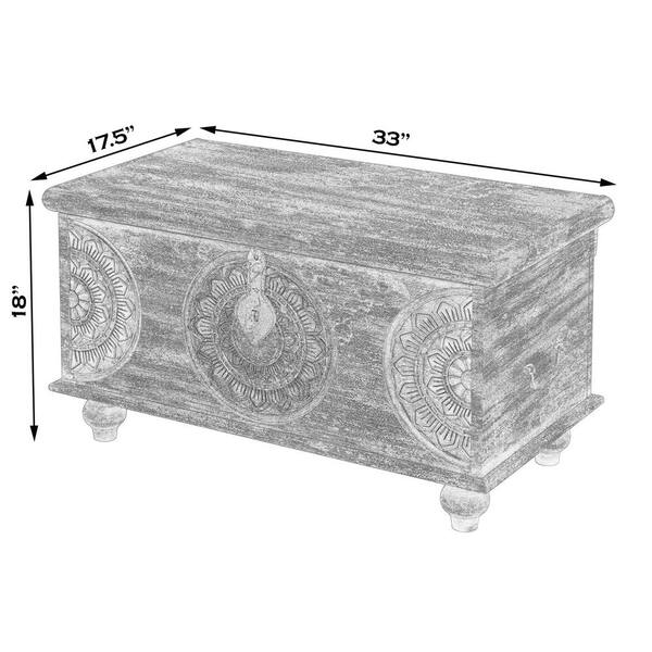 Carved trunk coffee table store