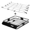 CURT 42 in. x 37 in. Black Steel Roof Rack Cargo Carrier and Cargo Net ...