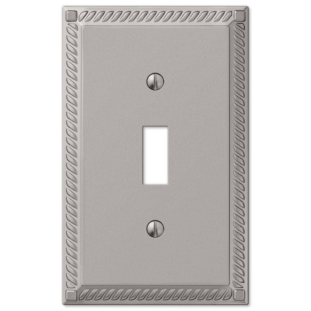 AMERELLE Metallic 1-Gang Toggle Wall Plate (1-Pack) 54TN - The Home Depot