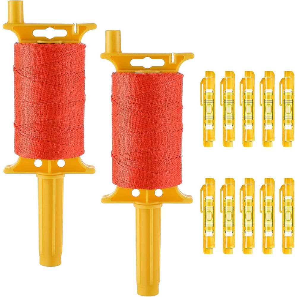 Laybus 2-Pack Orange DIY Mason String Line Reel, Twisted 540 ft. #18 ...