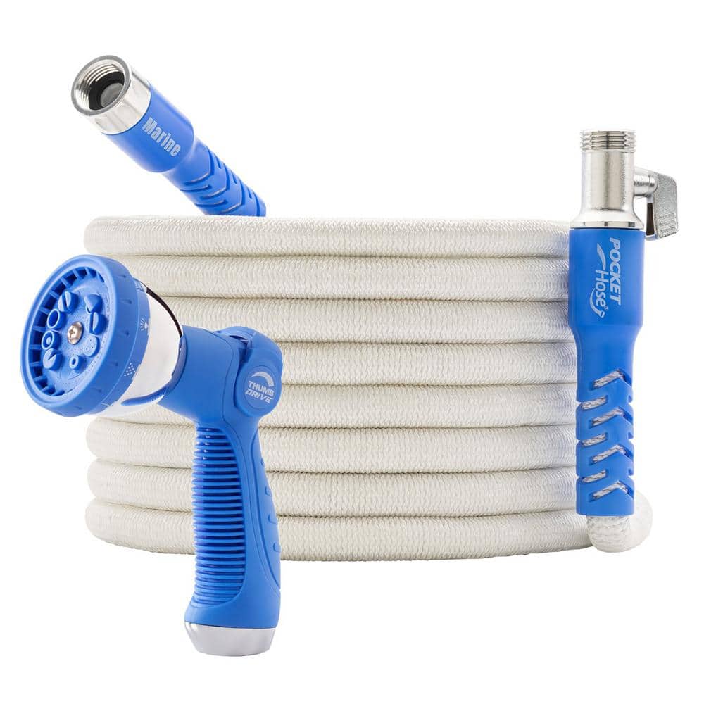 Pocket Hose Expandable Marine Hose, UV Protection, 3/4 in x 100 ft ...