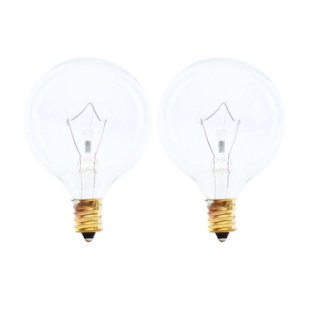 Feit Electric 25-Watt G16.5 E12 Incandescent Light Bulb, Soft White ...