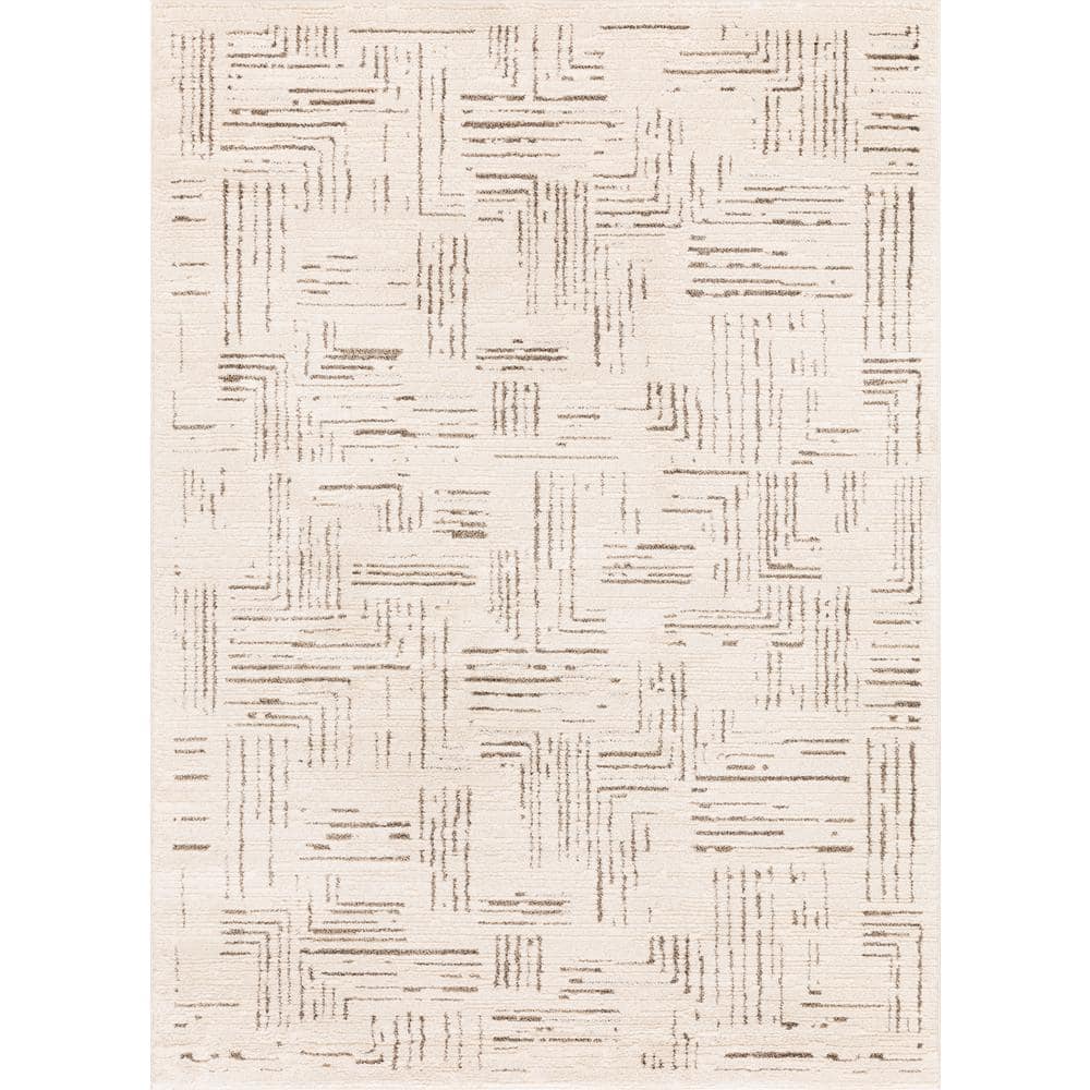 Concord Global Trading Urban Chic Ivory 7 ft. x 9 ft. Contemporary Area ...