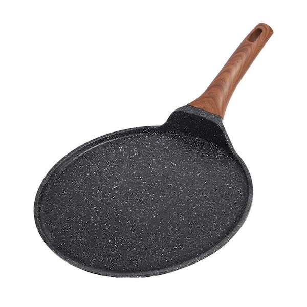 11 in. Nonstick Ceramic Saute Pan Black Cast Aluminum Non-Toxic Coating ...
