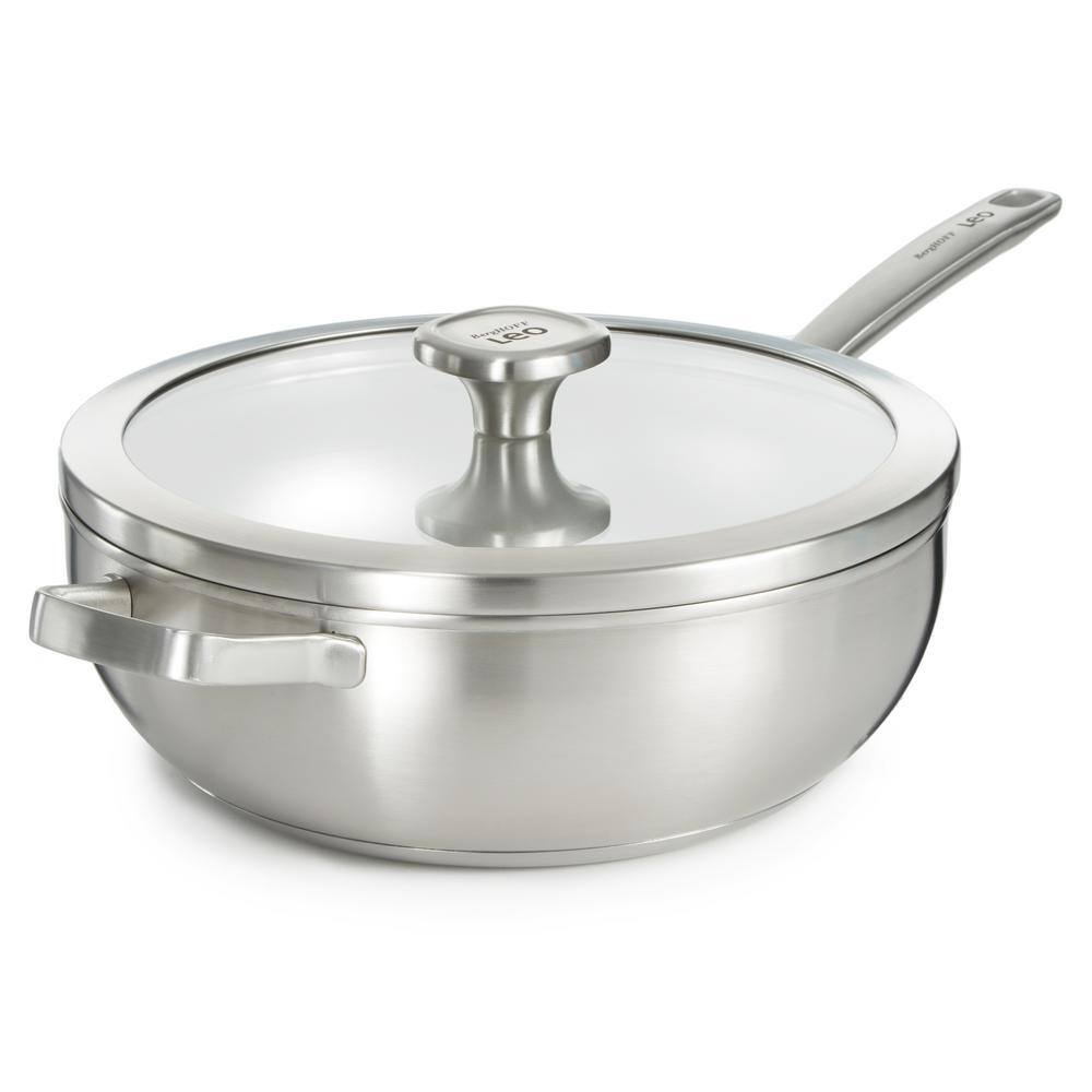 BergHOFF Graphite 11 in. Recycled 18/10 Stainless Steel Wok Pan 5.2 qt ...