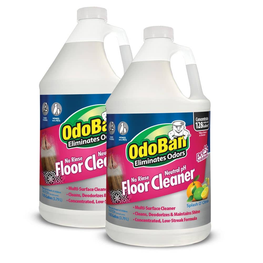 OdoBan 1 Gal. No Rinse Neutral pH Floor Cleaner, Concentrated Hardwood ...