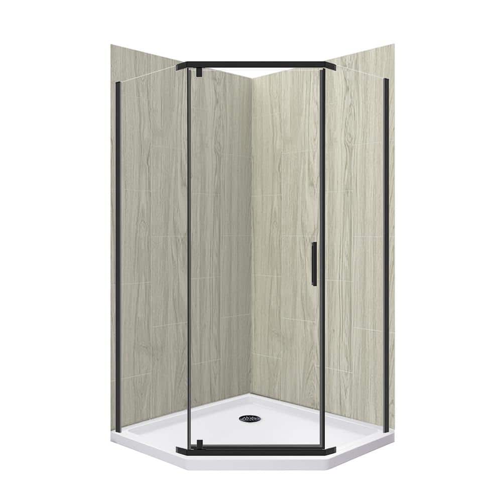 CRAFT + MAIN Cove 42 in. L x 42 in. W x 78 in. H Corner Shower Stall ...