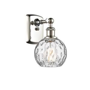 Innovations Athens Water Glass 1-Light Matte Black Wall Sconce with ...