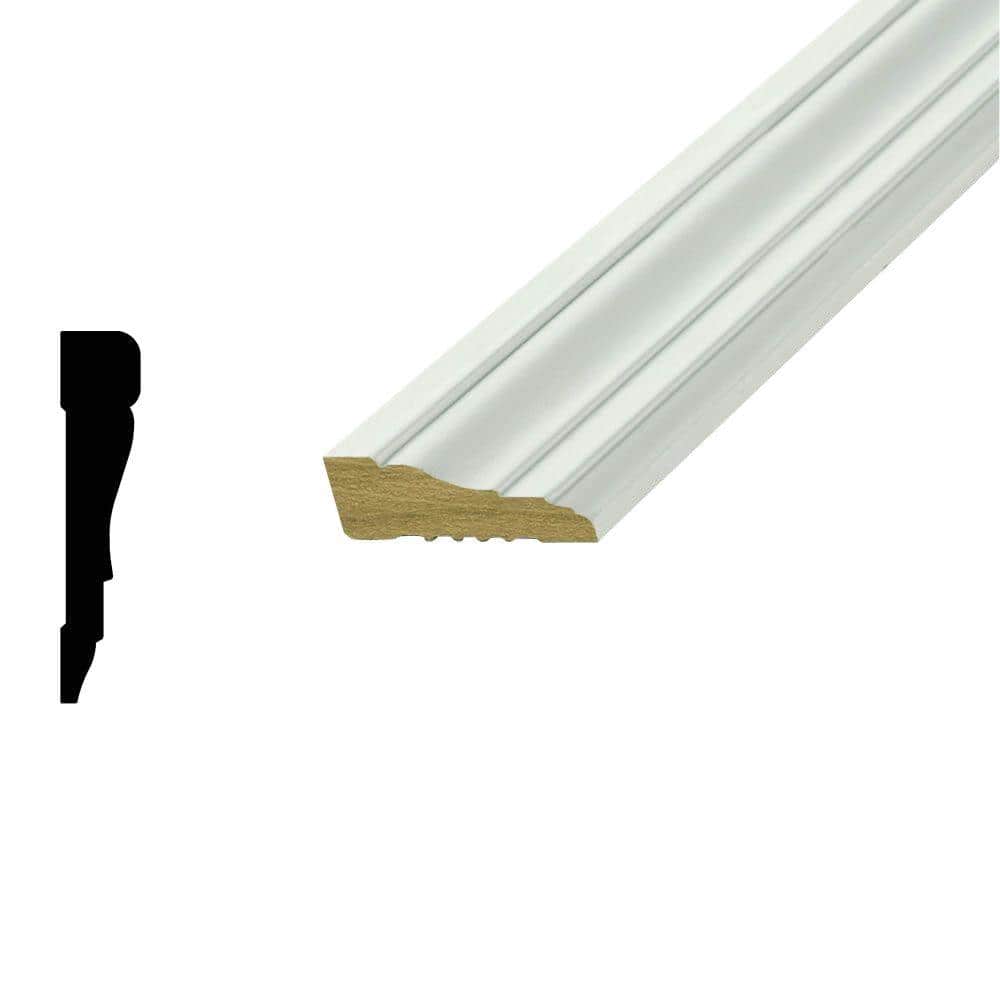 L366 11/16 in. x 2-1/4 in. x 84 in. Primed Finger-Joint Poplar Casing ...