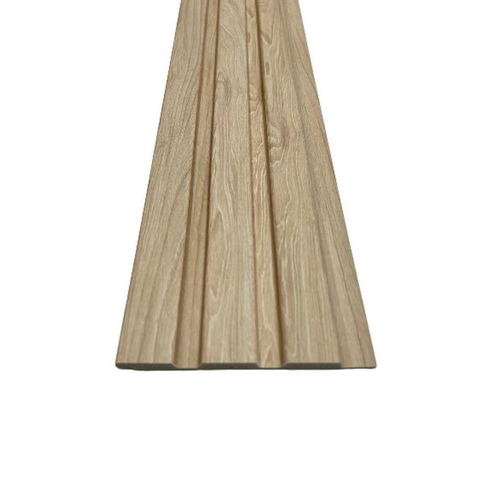 Ejoy 94.5 in. x 4.8 in. x 0.5 in. Acoustic Vinyl Wall Cladding Siding ...