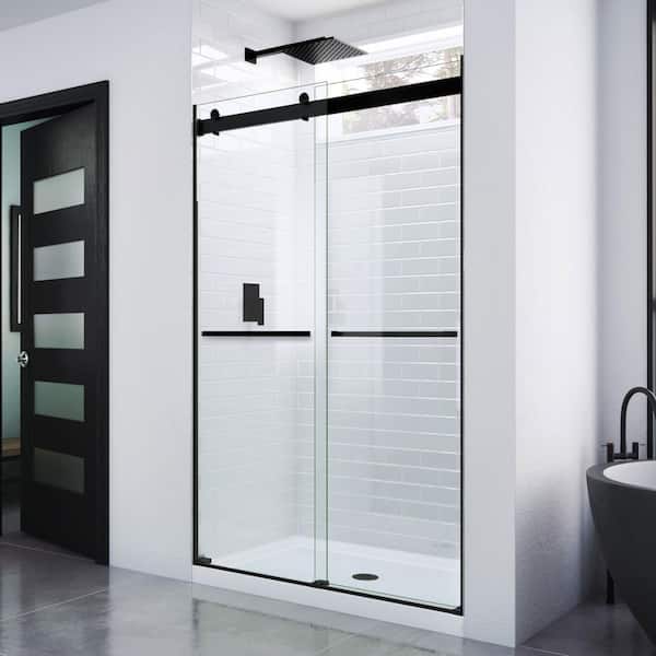 DreamLine Essence 44 in. to 48 in. W x 76 in. H Sliding Frameless ...
