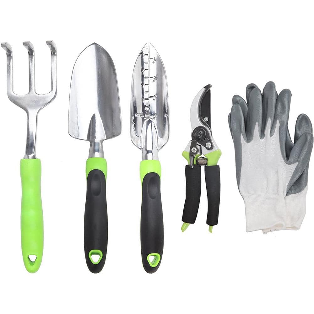 5-Piece Manual Gardening Tools, Garden Tool Set B071ZH9PL1 - The Home Depot