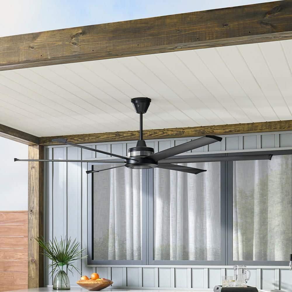 Big Ass Fans Mammoth 84 in. Smart Indoor/Outdoor Black Universal Mount ...
