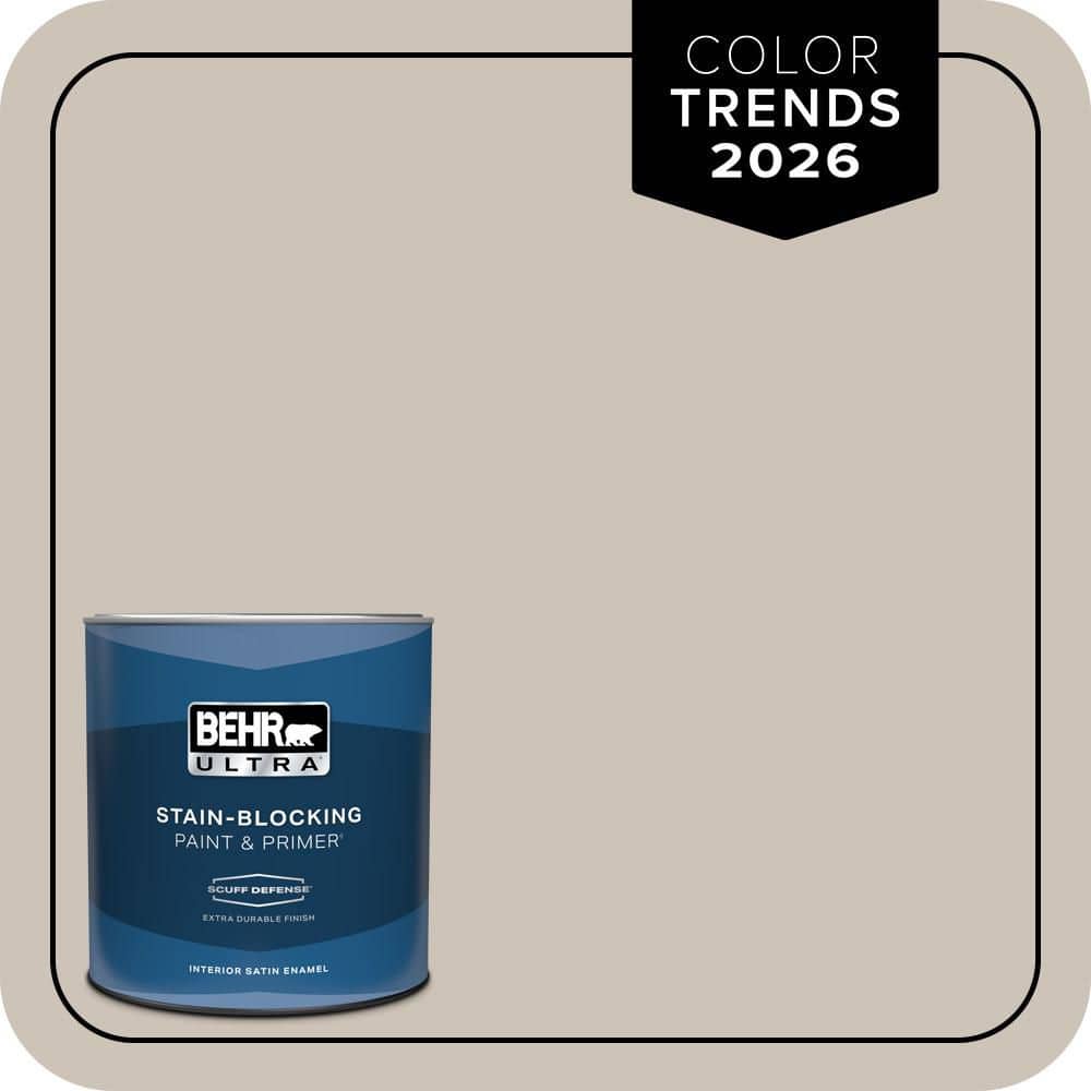 BEHR ULTRA 1 qt. #720C-3 Wheat Bread Extra Durable Satin Enamel ...