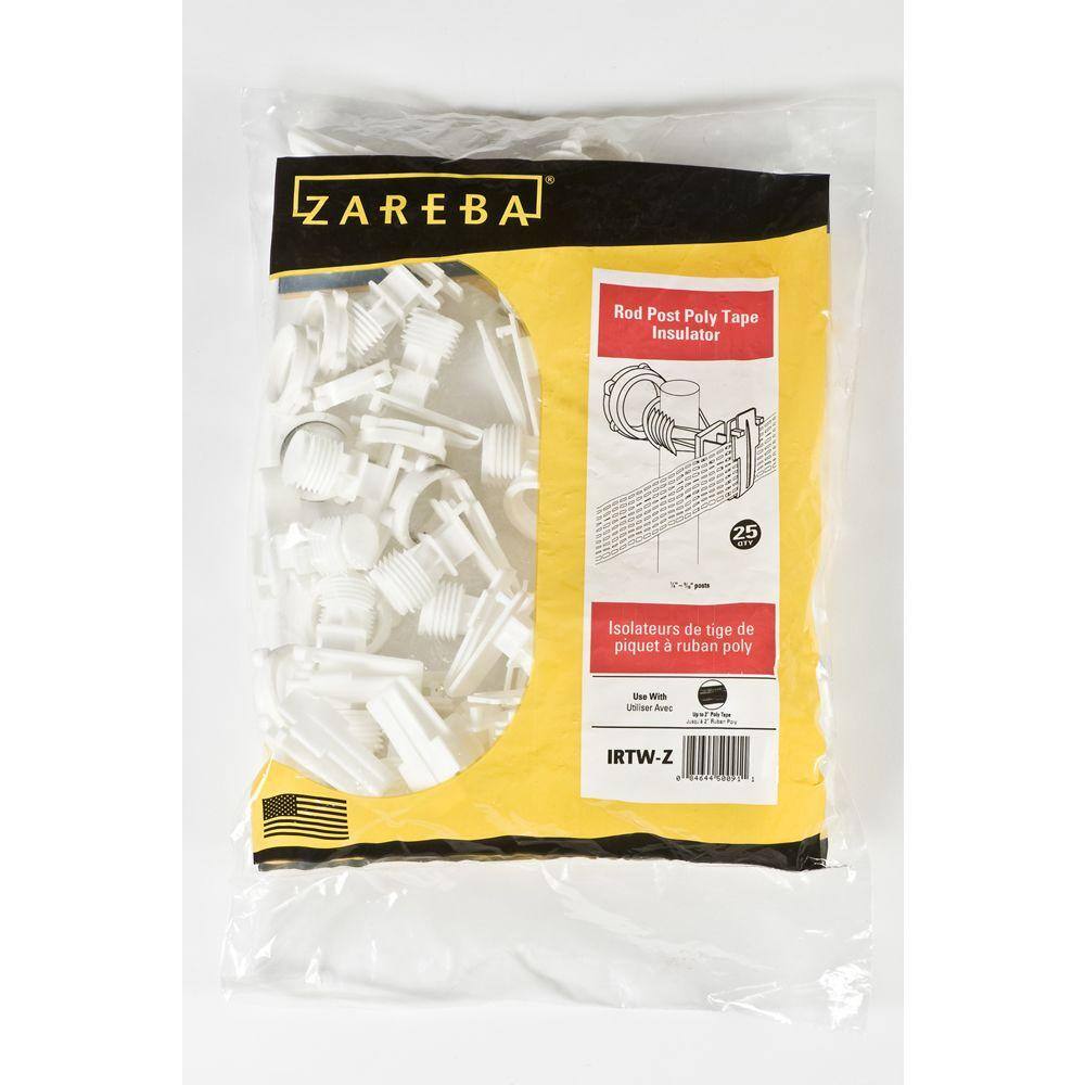 Zareba White Polytape Round Post Insulator (25-per Bag) IRTW-Z - The ...