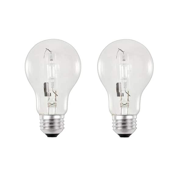 Westinghouse 53-Watt Eco-Halogen A19 Clear Medium Base Light Bulb (2 ... Westinghouse 53-Watt Eco-Halogen A19 Clear Medium Base Light Bulb (2 ...