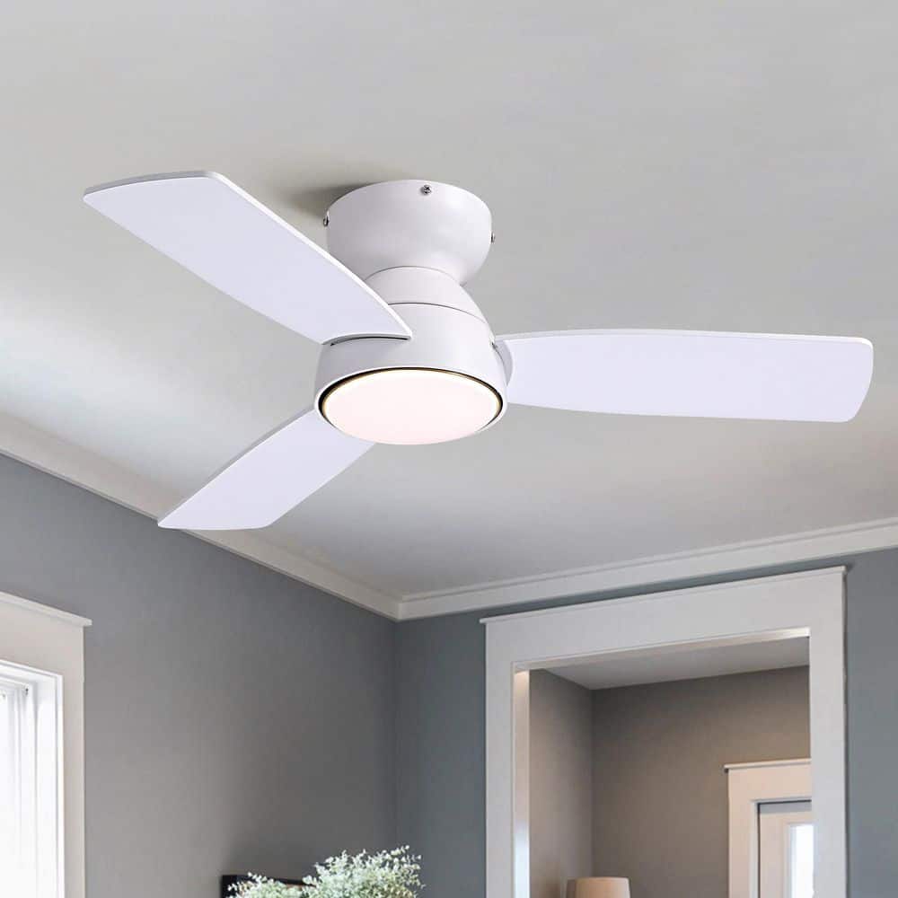 WDETR 32 in. Modern Smart Indoor White Ceiling Fan with Lights ...