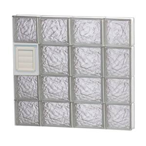 Clearly Secure 28.75 in. x 21.25 in. x 3.125 in. Frameless Ice Pattern ...