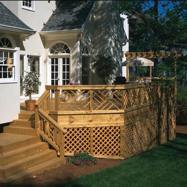 ProWood 2-Step Pressure-Treated Cedar-Tone Pine Stair Stringer 215726 ...