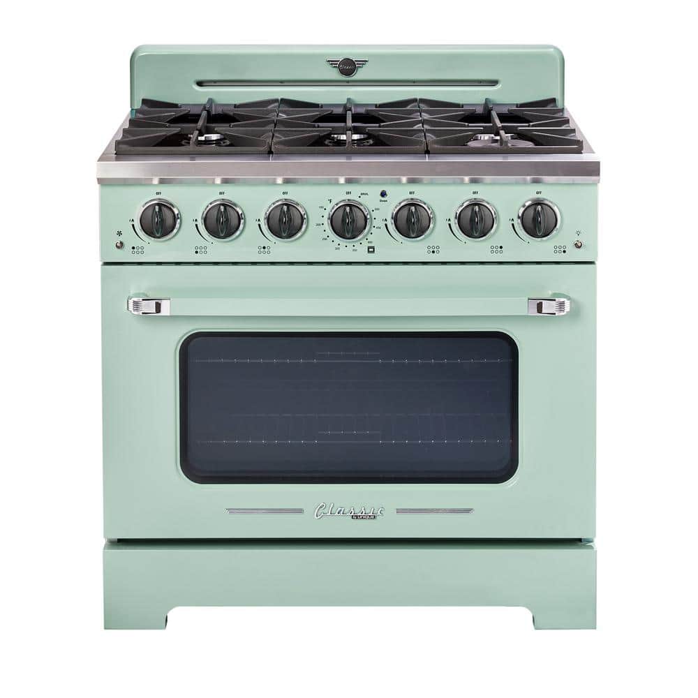 Unique Appliances Classic Retro 36 in. 5.2 cu. ft. 6-Burner ...