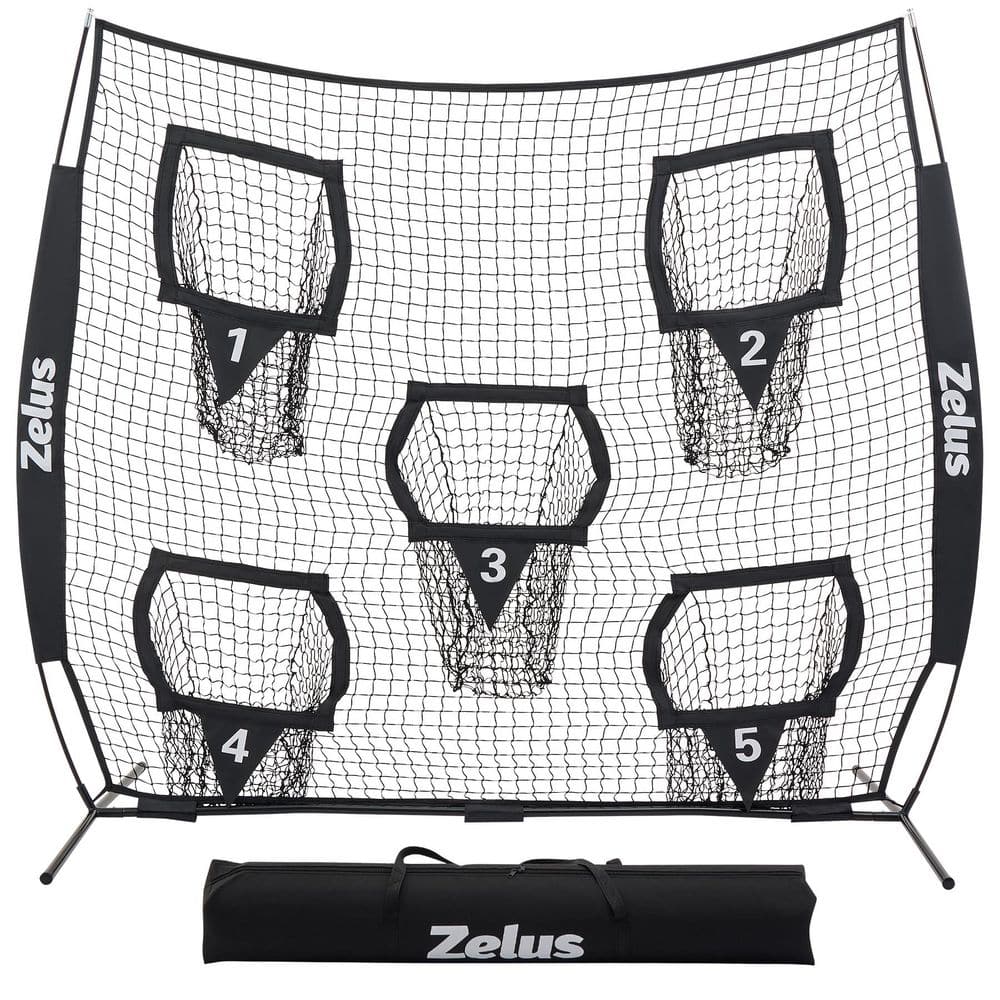 8 x 8 ft. Polyester Football Throwing Net in Black FTN-5T88-BK-BNHD-1 ...