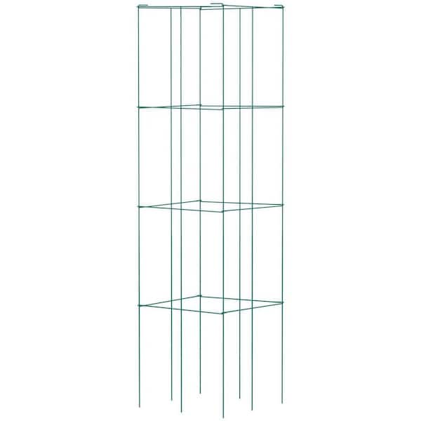 SenQWFa 24 in. Green Metal Half Round Garden Plant Support Stake, 16 ...