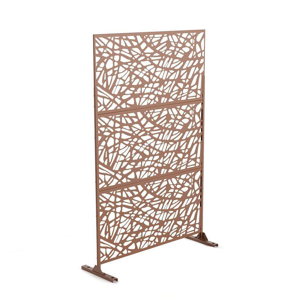 Net Pattern-Brown 76 in. H x 47.2 in. L x 76 in. W Laser Cut Metal ...