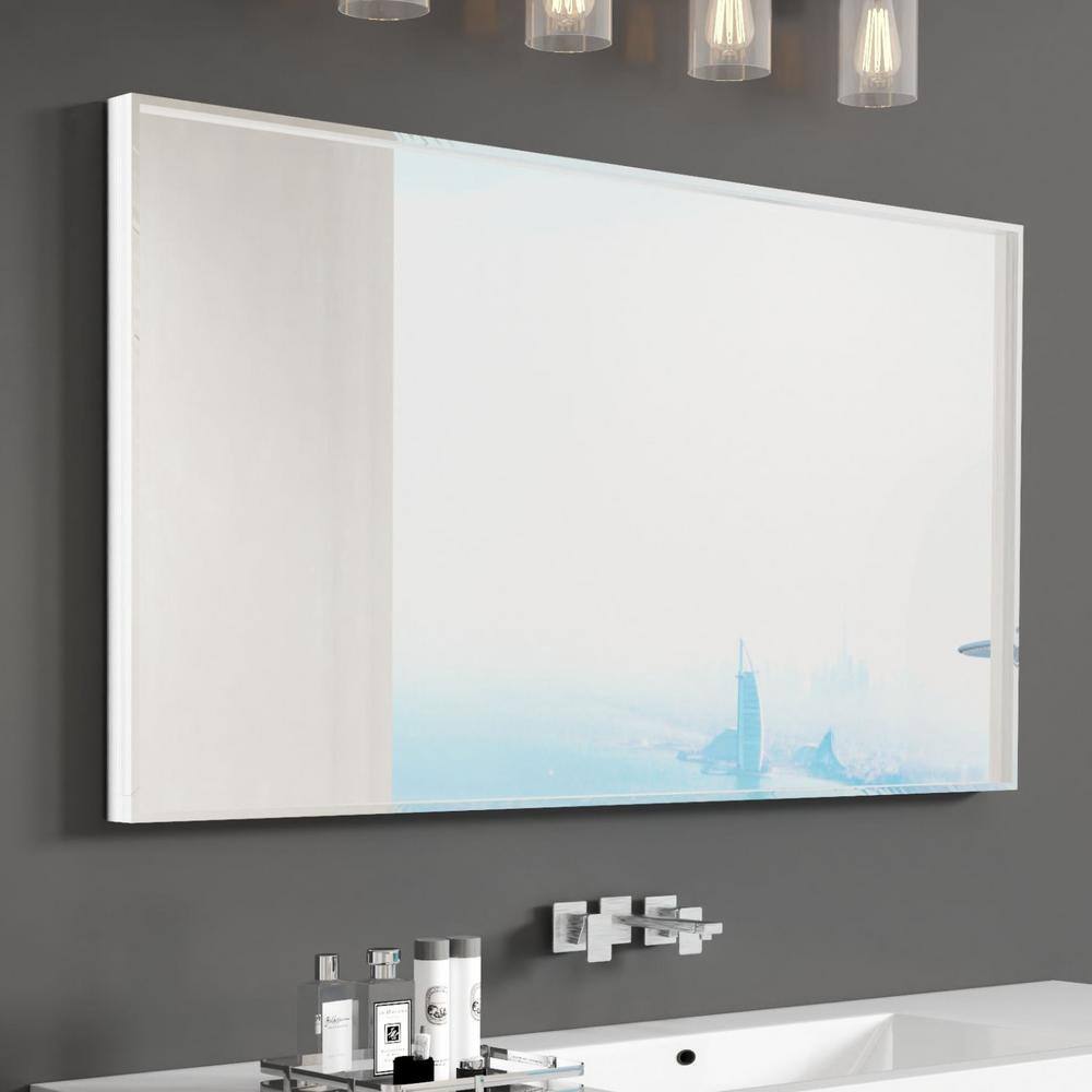 waterpar 55 in. W x 30 in. H Rectangular Aluminum Framed Wall Bathroom ...