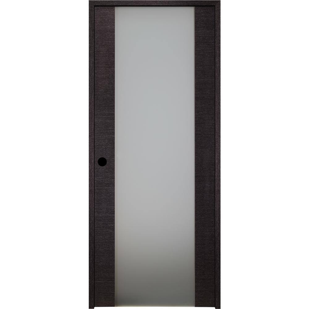 Belldinni Avanti 202 18 in. x 84 in. Left-Hand Frosted Glass Solid ...