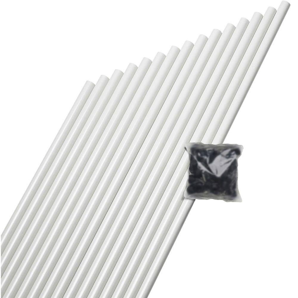 ProWood 32 in. x 3/4 in. White Aluminum Round Baluster (15-Pack) 71997 ...