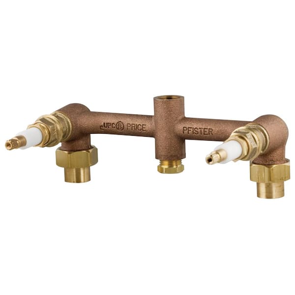 Pfister 2 1/2 in. 2-Handle Shower Only Rough-Valve in Bronze 007-31XA ...