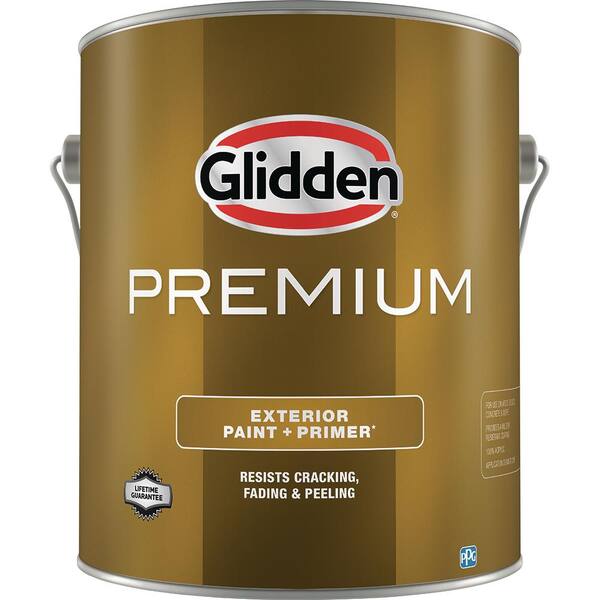 Glidden Premium 1-gal. PPG1023-6 Clam Shell Flat Exterior Latex Paint ...