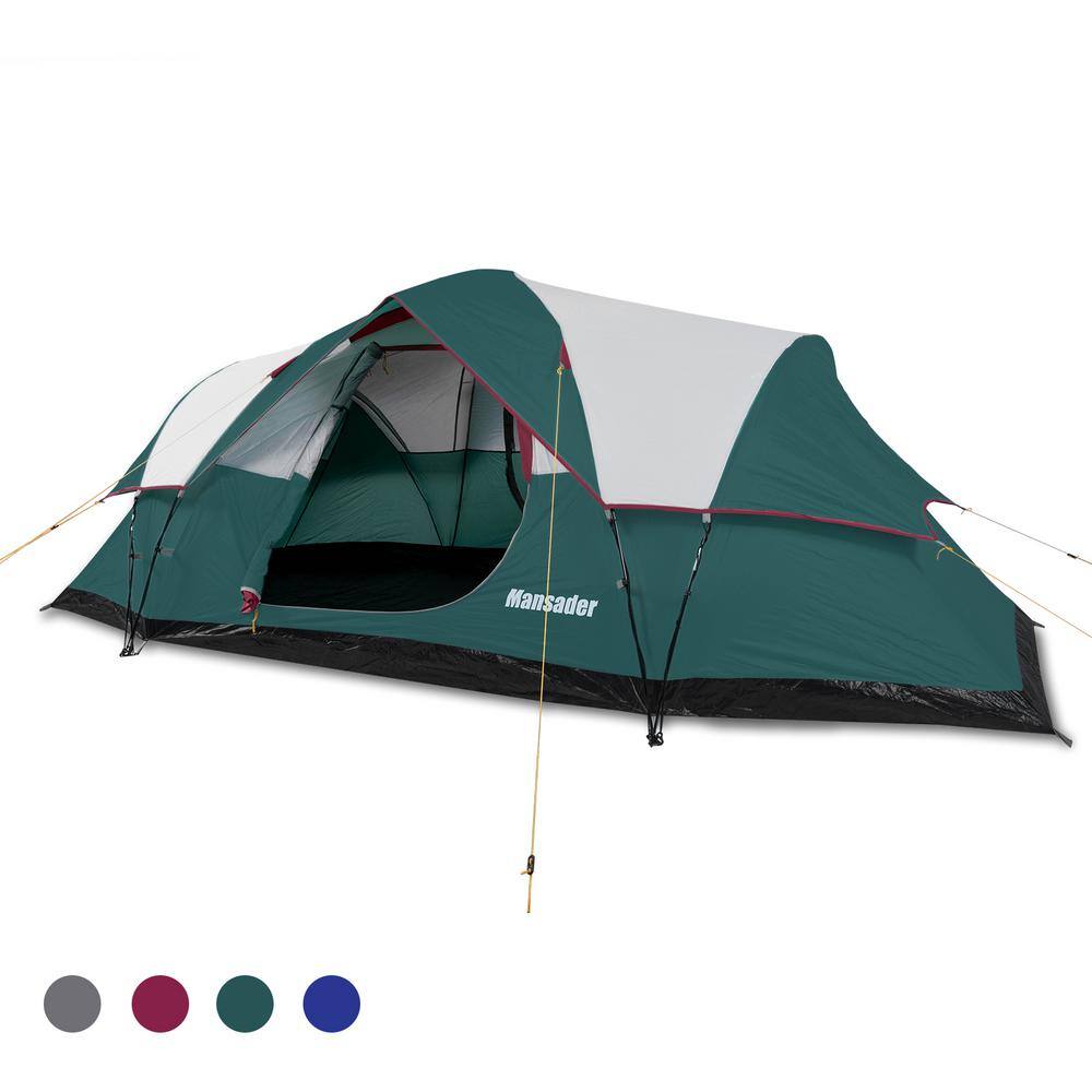 GARSING 13 ft. x 7.5 ft. 6-Person Family Camping Tent Pop up ...