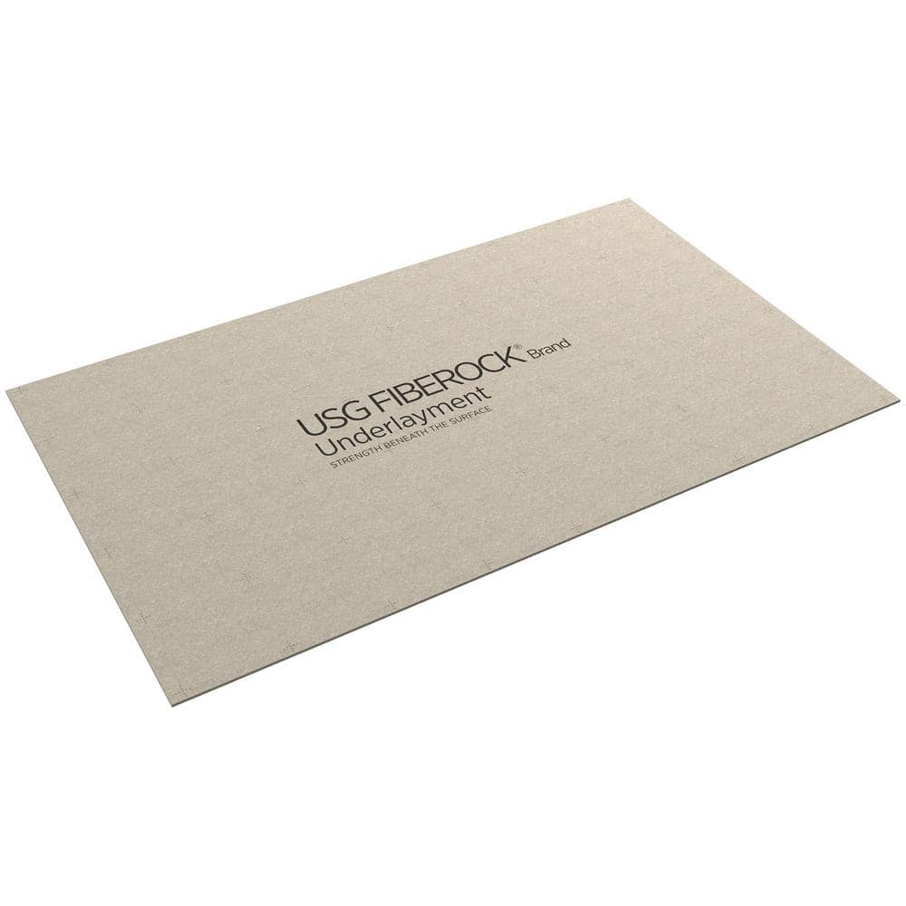 USG Fiberock Brand 1/4 in. x 3 ft. x 5 ft. Underlayment 06100246005 ...