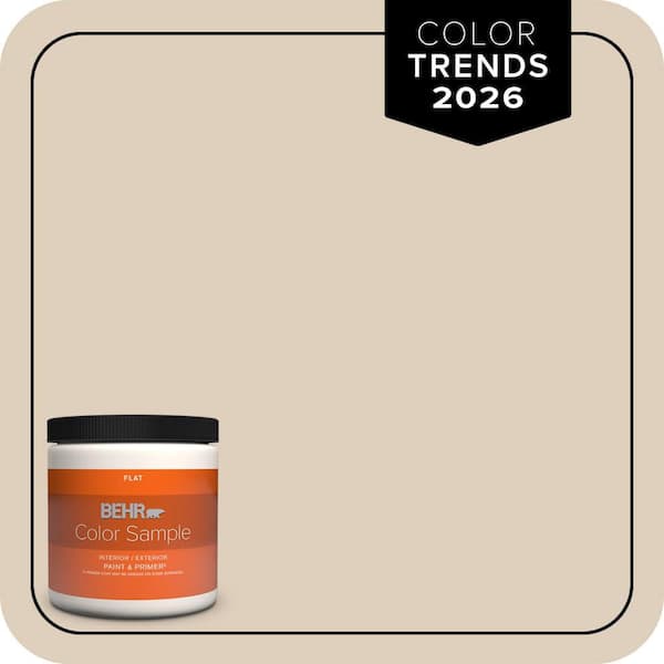 BEHR PREMIUM PLUS 8 oz. #MQ3-11 Dainty Lace Flat Interior/Exterior ...