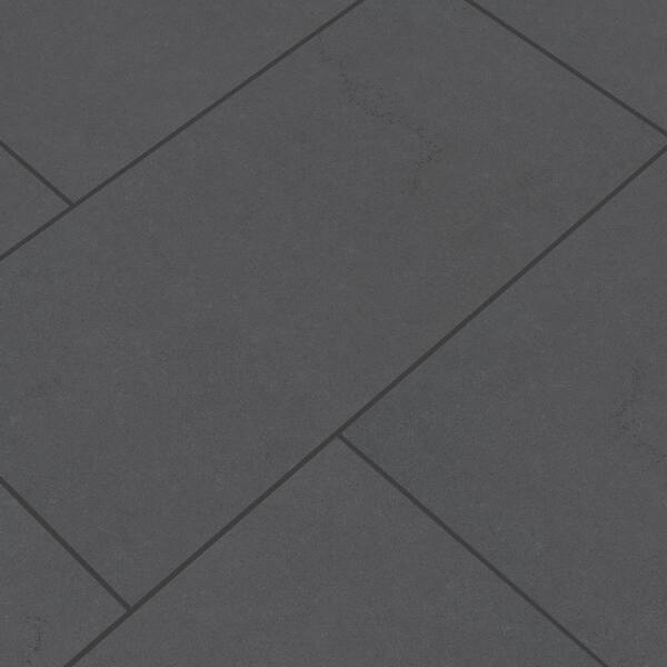 MSI Beton Graphite 12 in. x 24 in. Glossy Porcelain Floor and Wall Tile ...