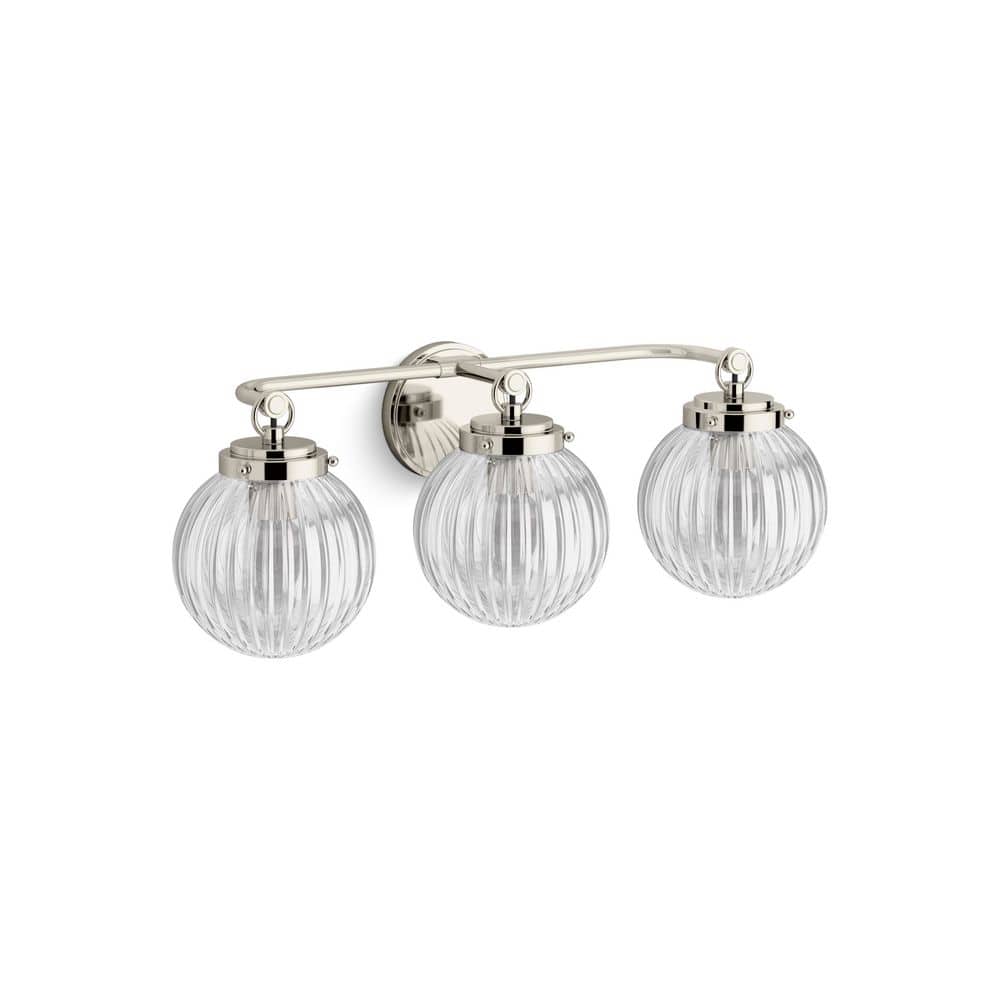 KOHLER Embra By Studio McGee Three-Light Polished Nickel Wall Sconce ...