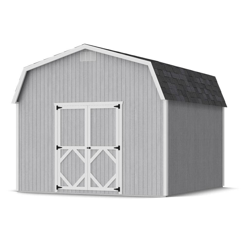 Little Cottage Co. Classic Gambrel 12 ft. x 12 ft. Outdoor Wood Storage ...