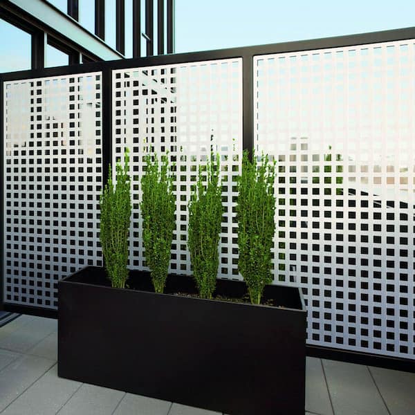 Veranda 8 ft. White Vinyl Lattice Divider 70707 - The Home Depot