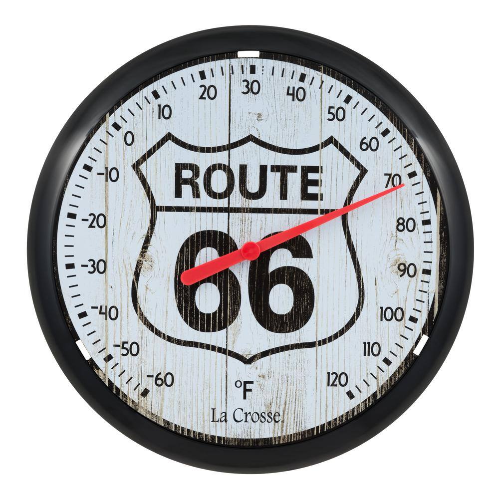 La Crosse 8 in. Route 66 Round Dial Thermometer 104-108-R66 - The Home ...