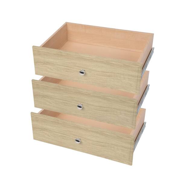 Closet Evolution 8 in. H x 24 in. W Brown Wood Drawer HG48 - The Home Depot